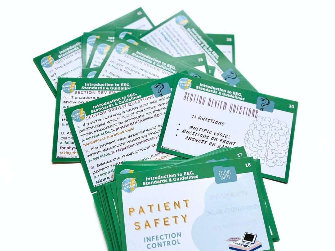 EEG Flashcards "intro to Eeg" Deck | Electroneurodiagnostic Study Guide ...