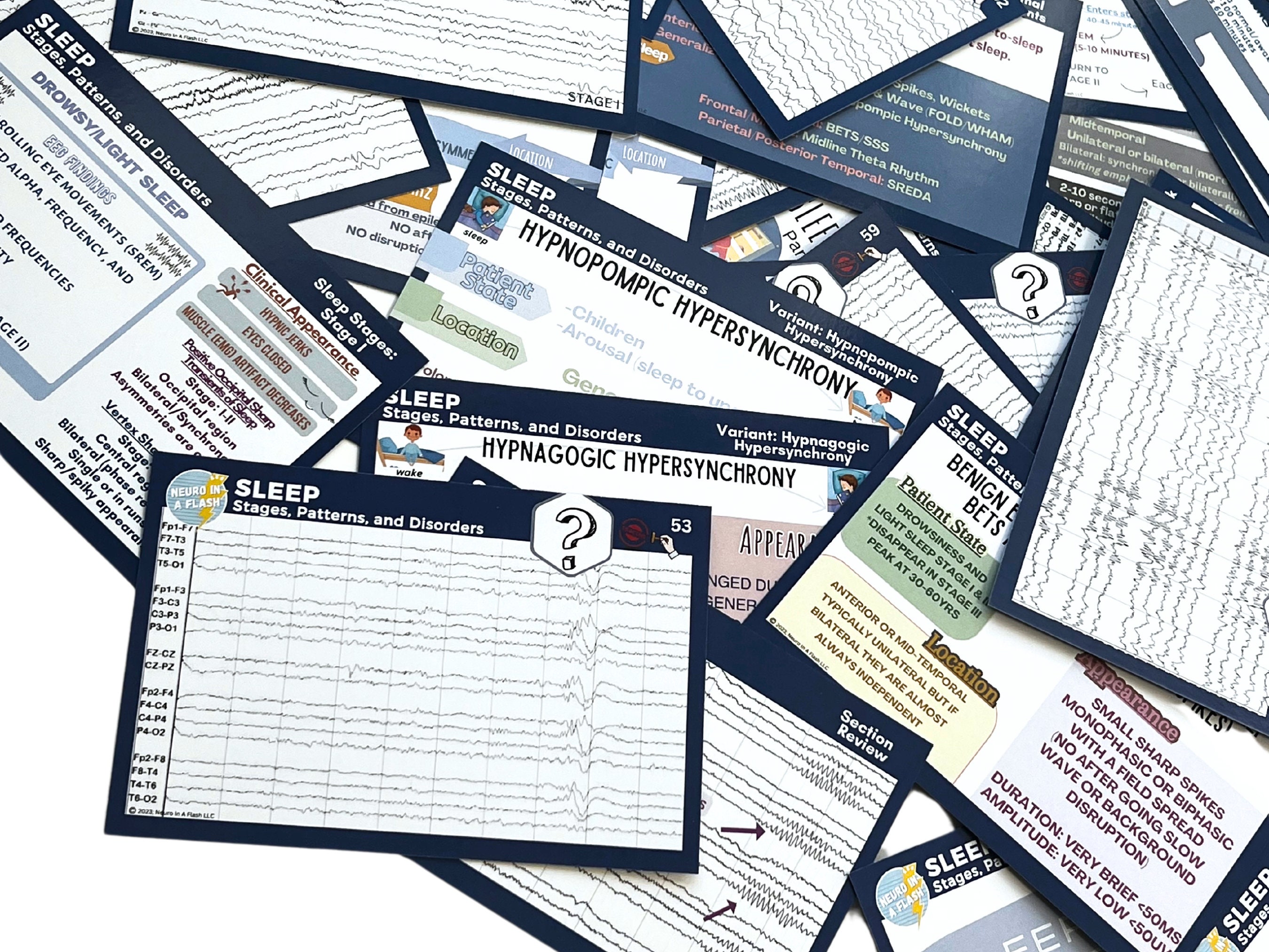 EEG Sleep Stages Flash Cards: Electroneurodiagnostic Study Guide - Etsy