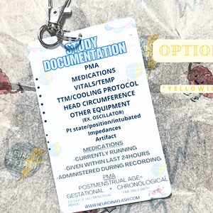 EEG Tech Badge Card | Bookbag Keychain | Neurology Gift | NICU Study ...