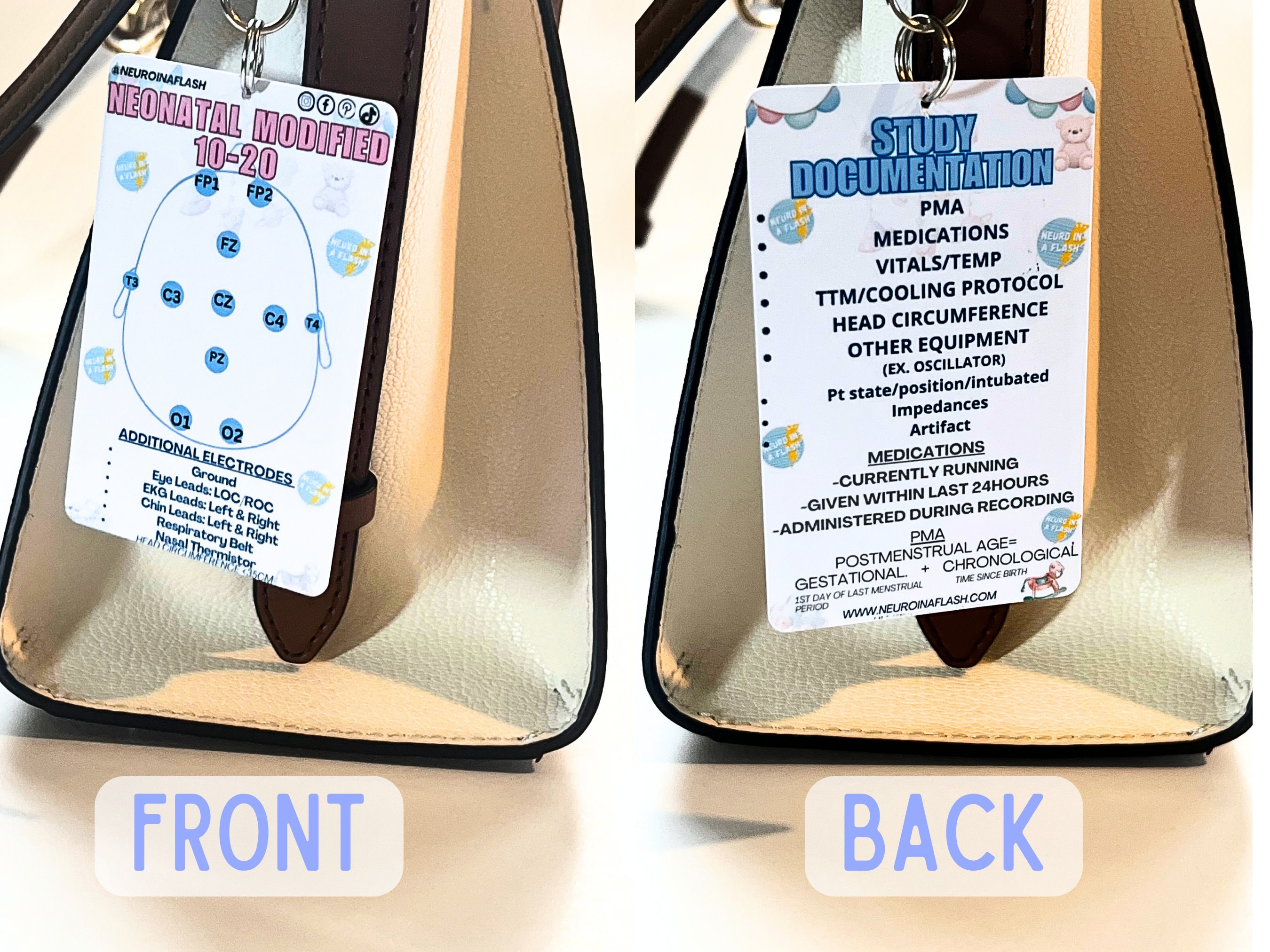 EEG Tech Badge Card Bookbag Keychain Neurology Gift NICU Study ...