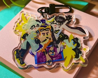 Splatoon 3 Deep Cut Big Man Shiver Frye Acrylic Shaker Charm - Etsy