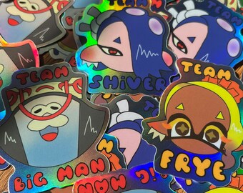 SPLATOON 3 Shiver and Frye Deep Cut Idol Vinyl Stickers - Etsy