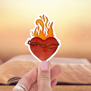 Sacred Heart of Jesus Sticker Catholic Stickers Laptop - Etsy