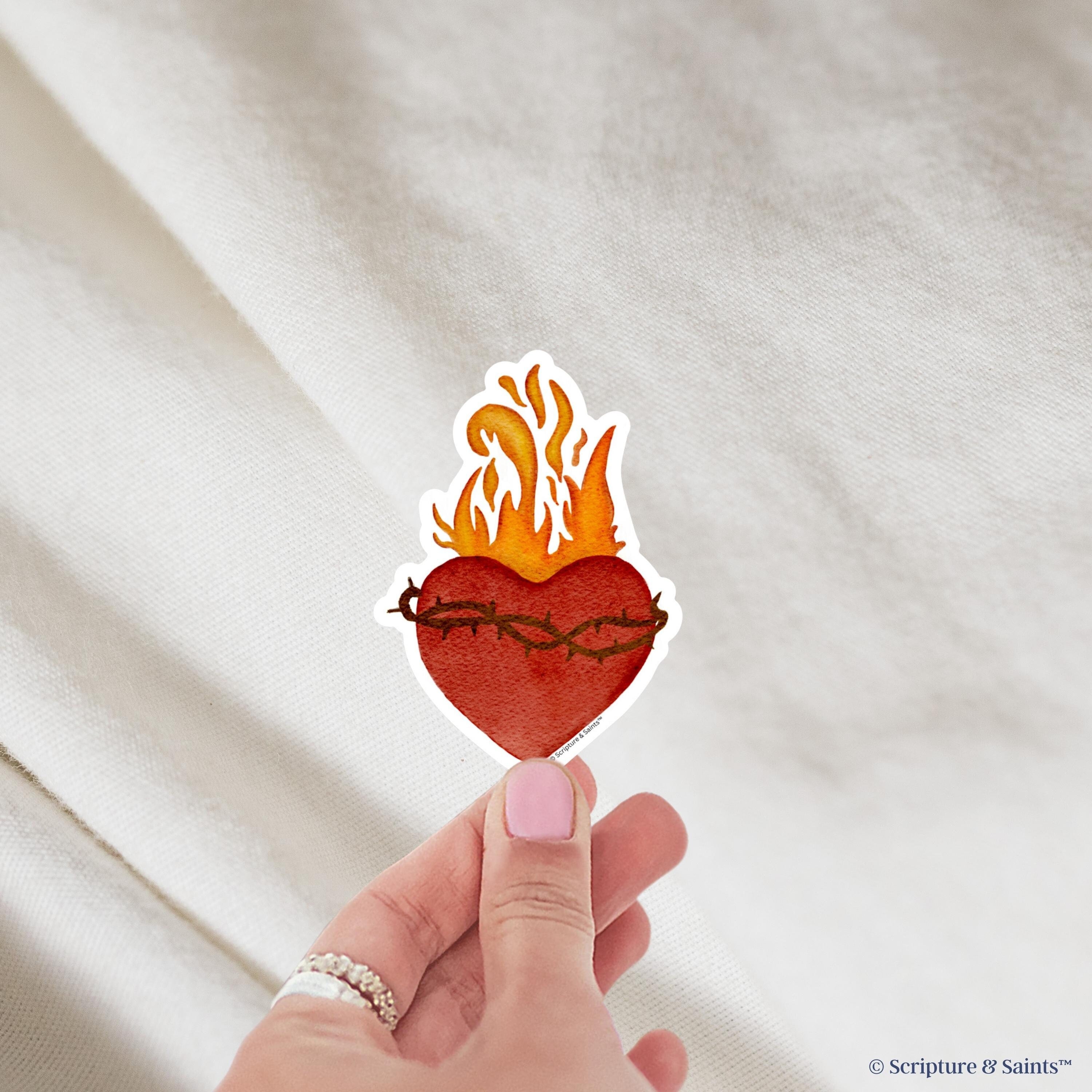 Sacred Heart of Jesus Sticker Catholic Stickers Laptop Stickers Phone ...