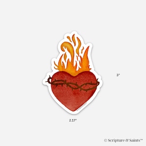 Sacred Heart of Jesus Sticker, Catholic Magnet, First Communion Gift - Etsy