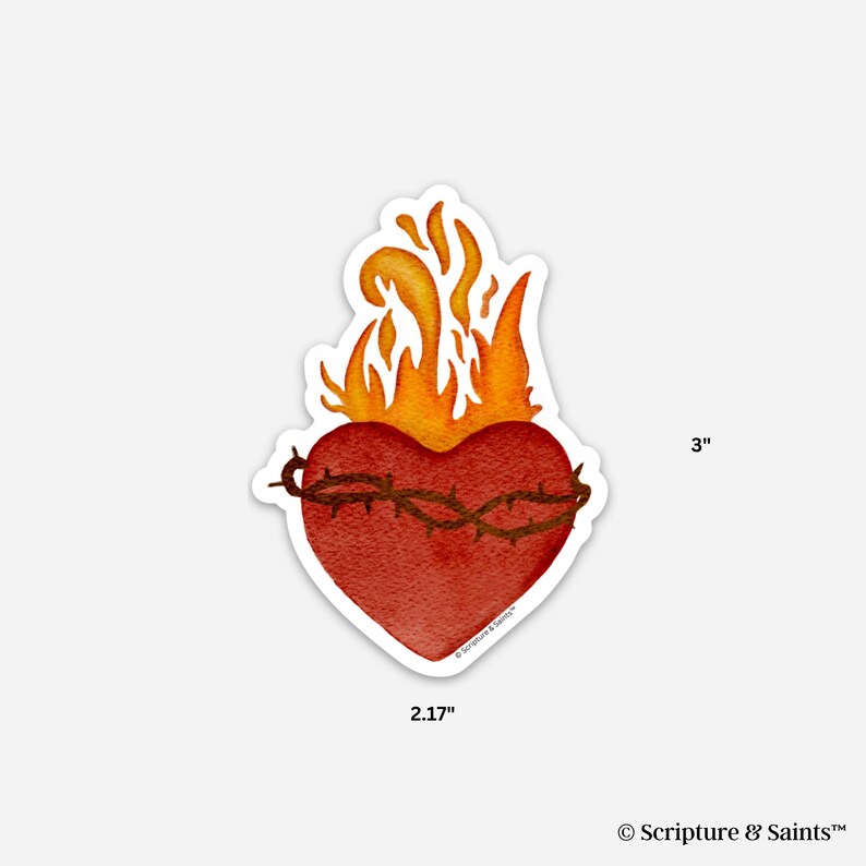 Sacred Heart of Jesus Sticker, Catholic Magnet, First Communion Gift - Etsy