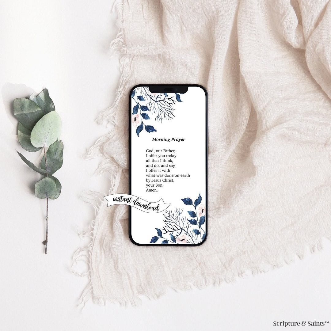 Morning Prayer Catholic Prayer Card Electronic Prayer for iPhone ECP001 ...