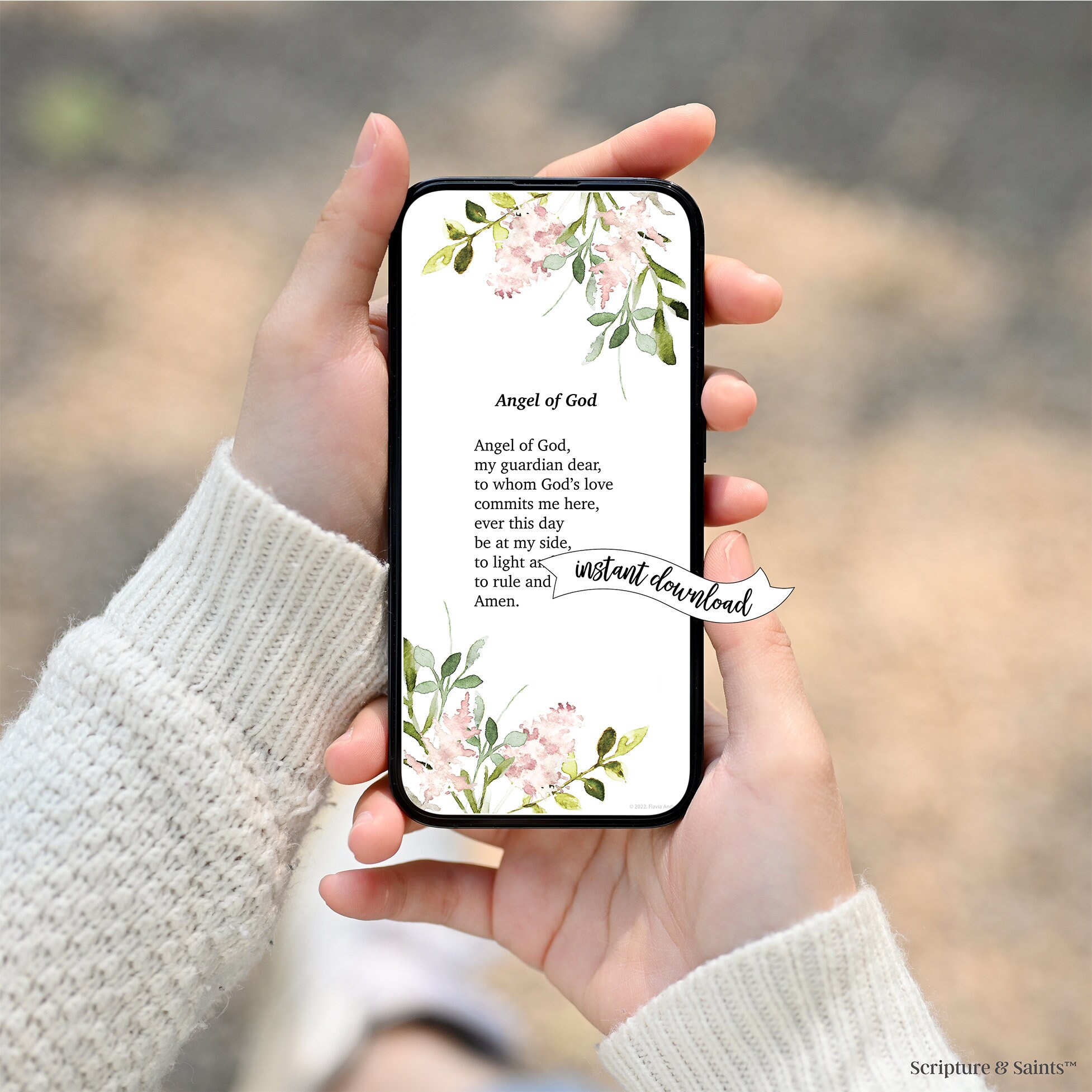 Angel of God Prayer, Catholic Phone Wallpaper (digital Download) - Etsy