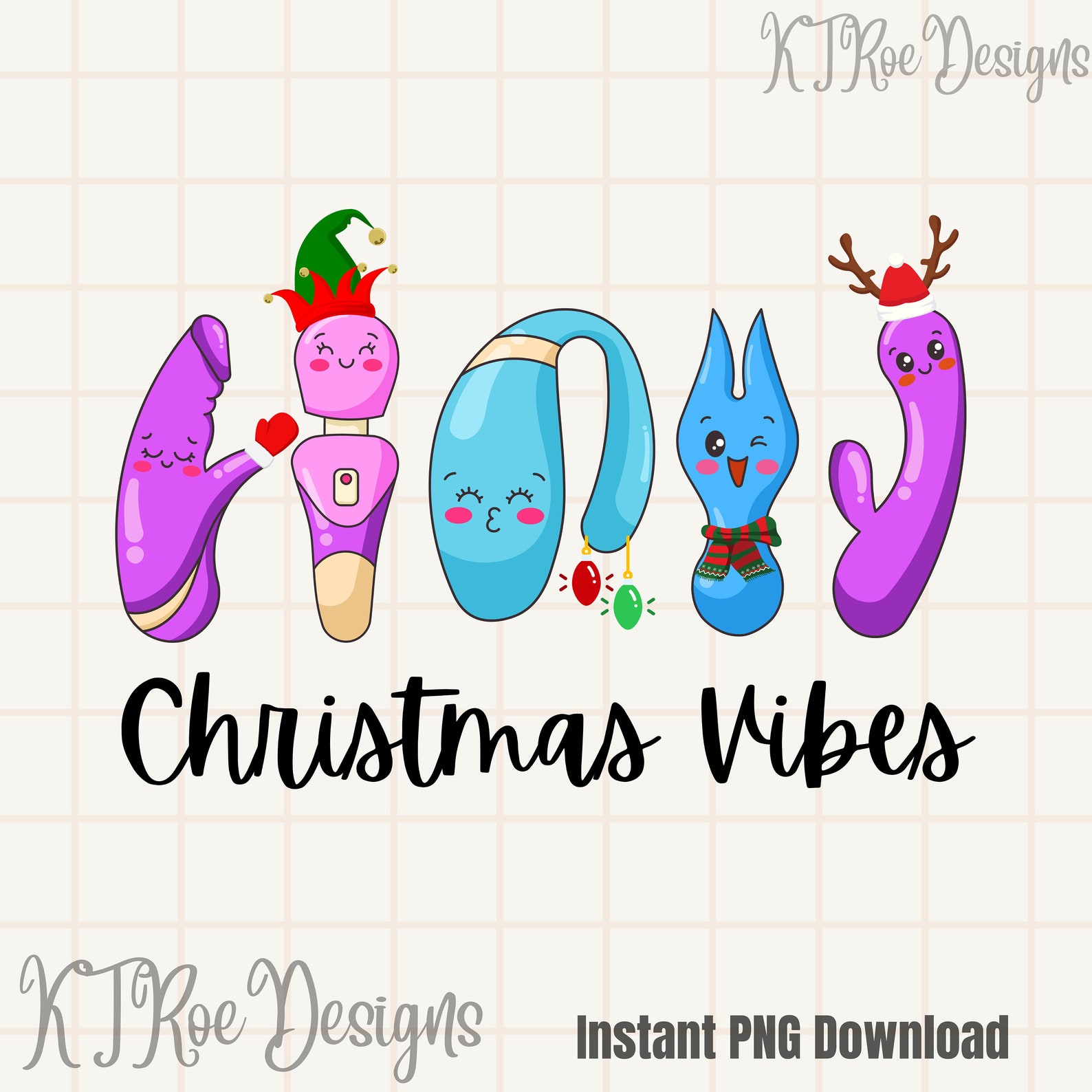 Christmas Vibes Adult Humor Vibrator Christmas PNG - Etsy