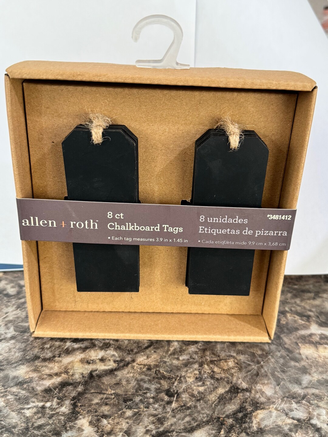 Allen Roth 8 Chalkboard Tags Great for Name Tag Wedding Seat Placement ...