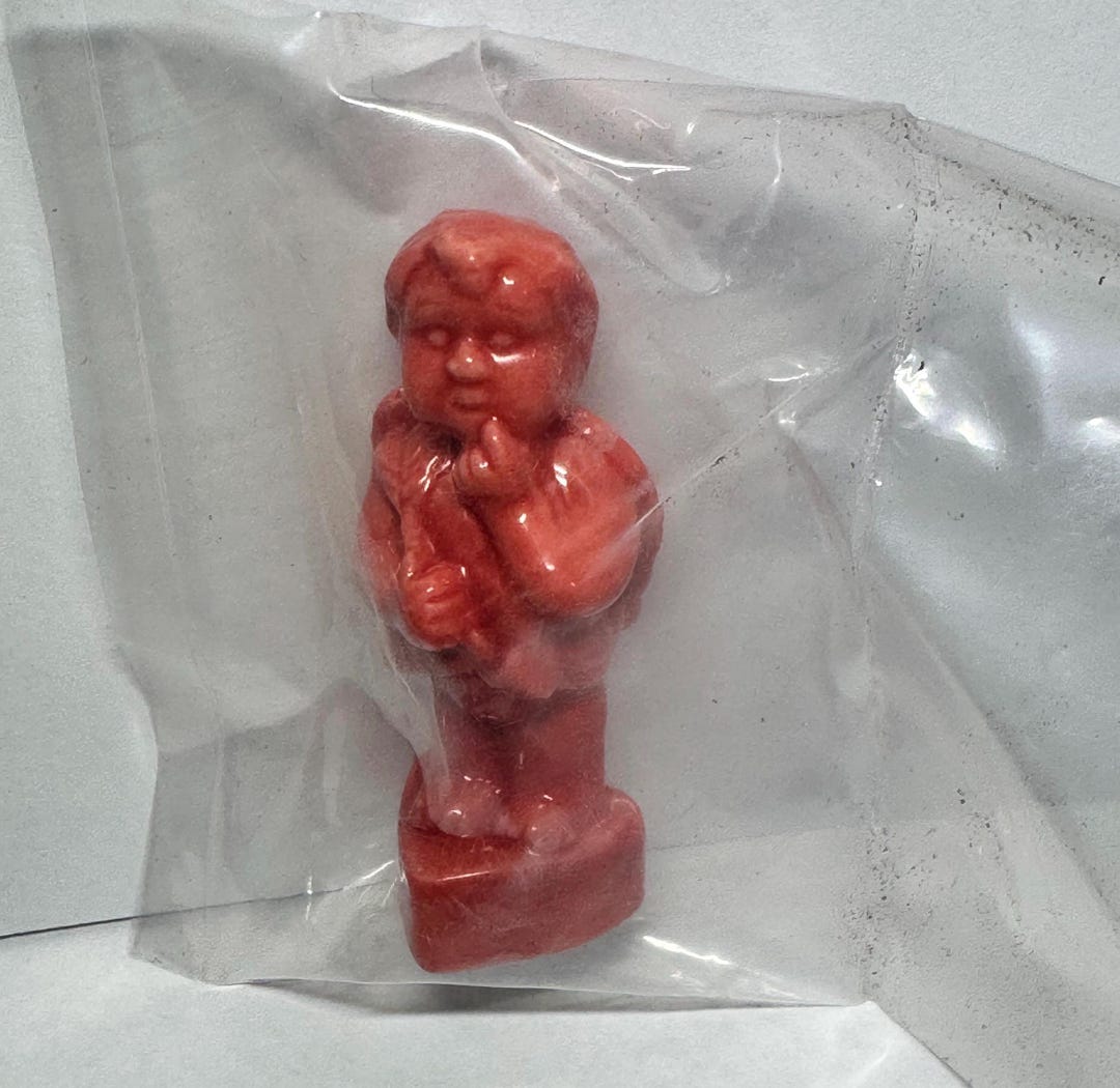 Vintage Wade Whimsies Porcelain Red Cupid Figurine Calendar Series Made ...