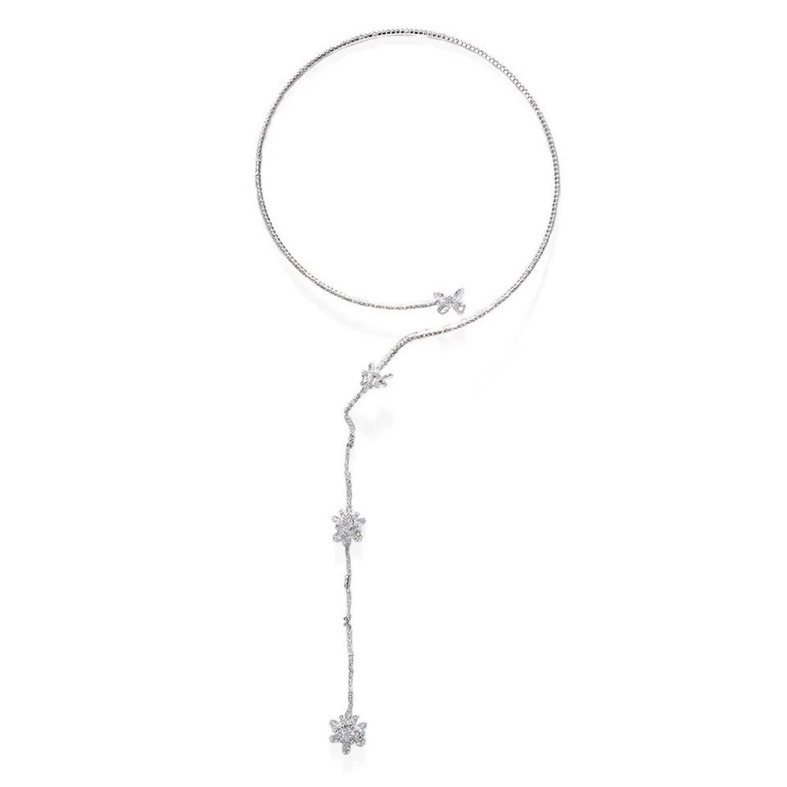 AZALEA NECKLACE Crystal Open Choker Necklace Chain Long - Etsy