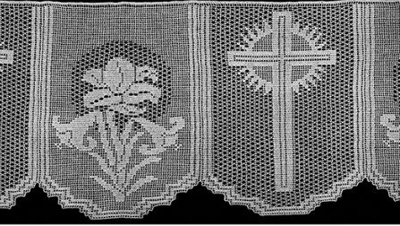 11 Religious Crochet Patterns, Beautiful Altar Cloths Filet Crochet ...