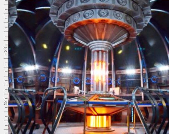Dr. Who, Tardis Console and Power Column-36x40-unique Fabric Panel ...