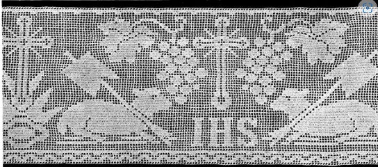 11 Religious Crochet Patterns, Beautiful Altar Cloths Filet Crochet ...