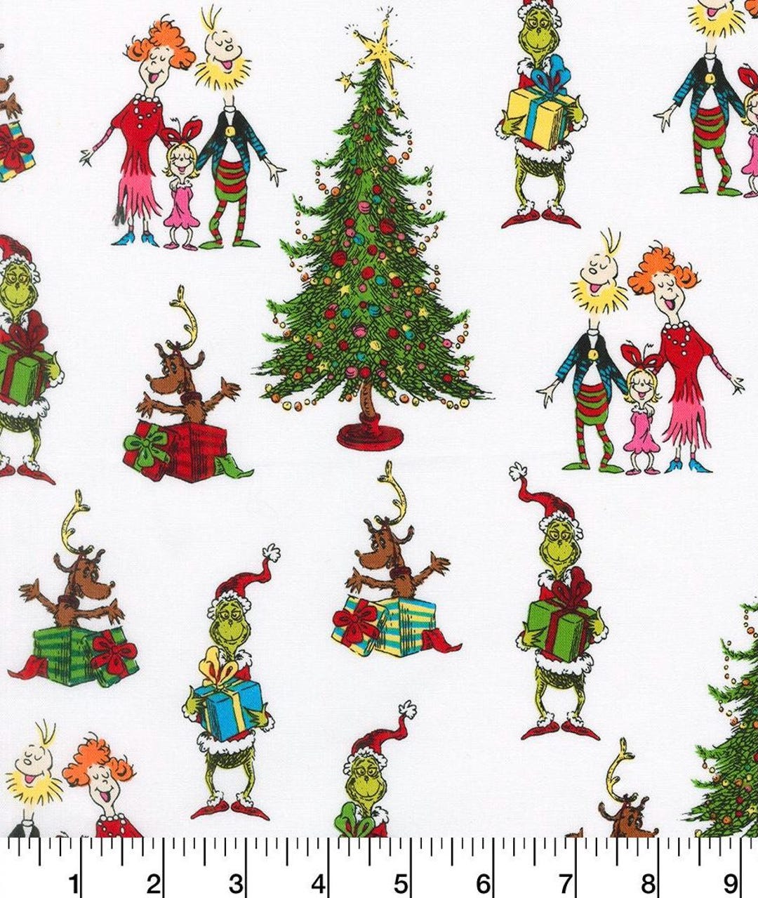 How the Grinch Stole Christmas Fabric-fat Quarters-by the Yard-dr ...
