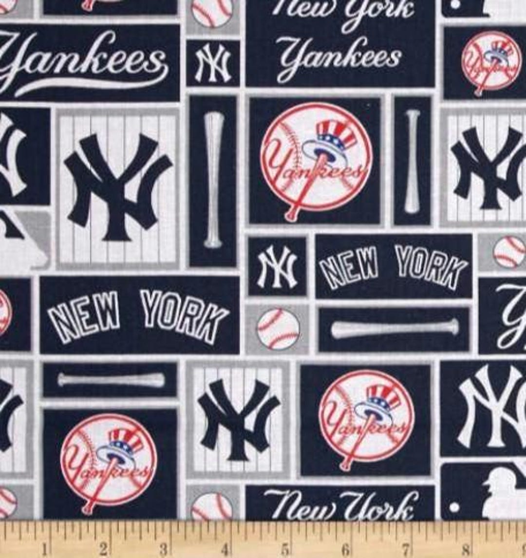 MLB New York Yankees Baseball Fabric-fat Quarter-by the Yard-wide ...