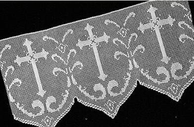 11 Religious Crochet Patterns, Beautiful Altar Cloths Filet Crochet ...