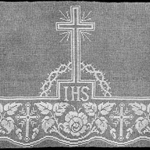 11 Religious Crochet Patterns, Beautiful Altar Cloths Filet Crochet ...