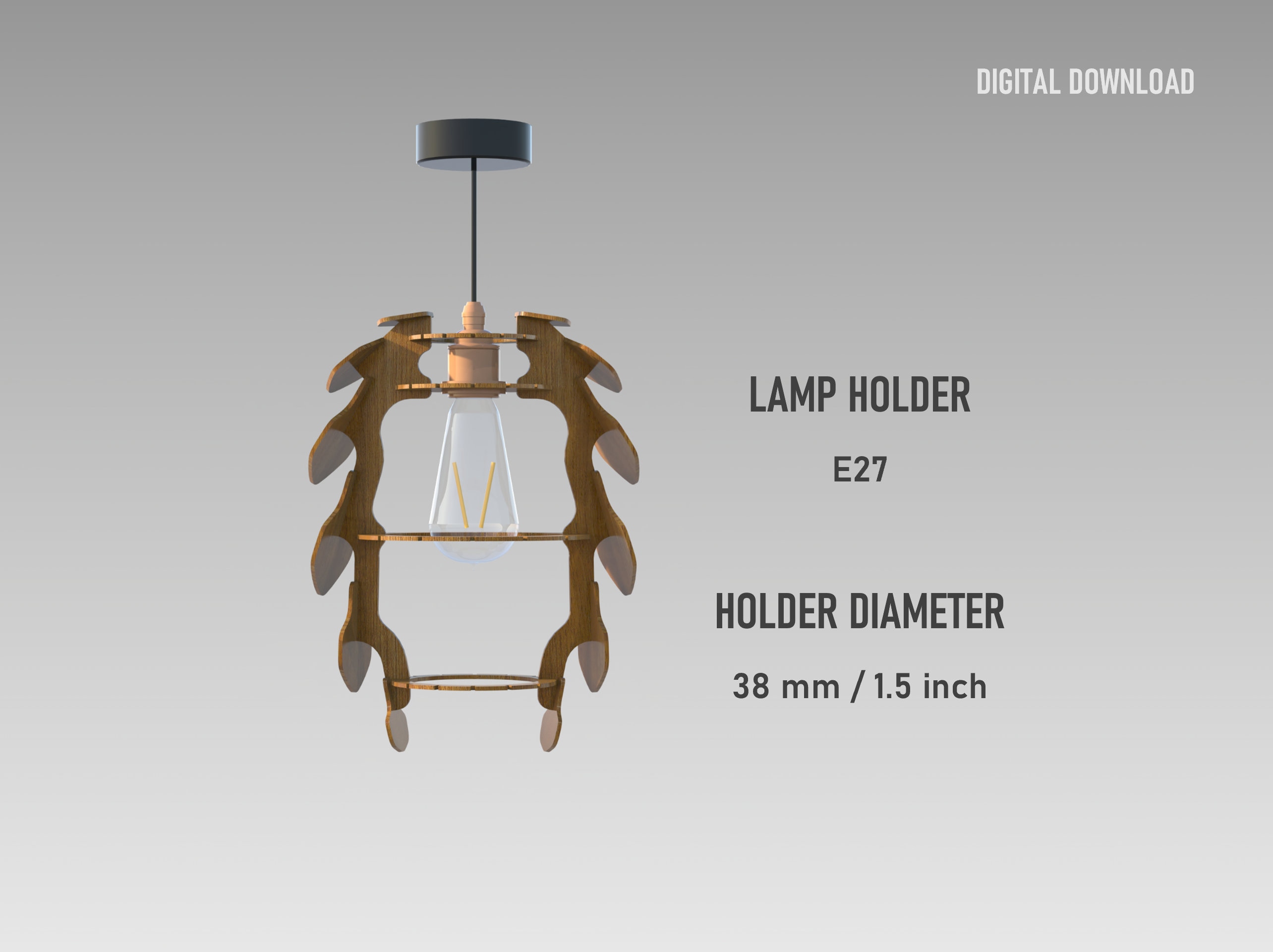 Ply Wood Lamp Cut Files (pine Cedar Cone). CNC: Dxf, Svg, Cdr, Xcs - Etsy