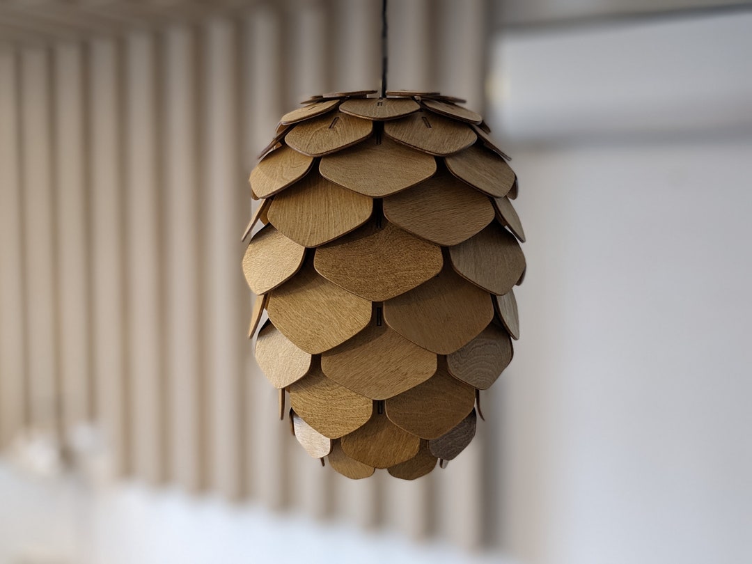 Ply Wood Lamp Cut Files (pine Cedar Cone). CNC: Dxf, Svg, Cdr, Xcs - Etsy