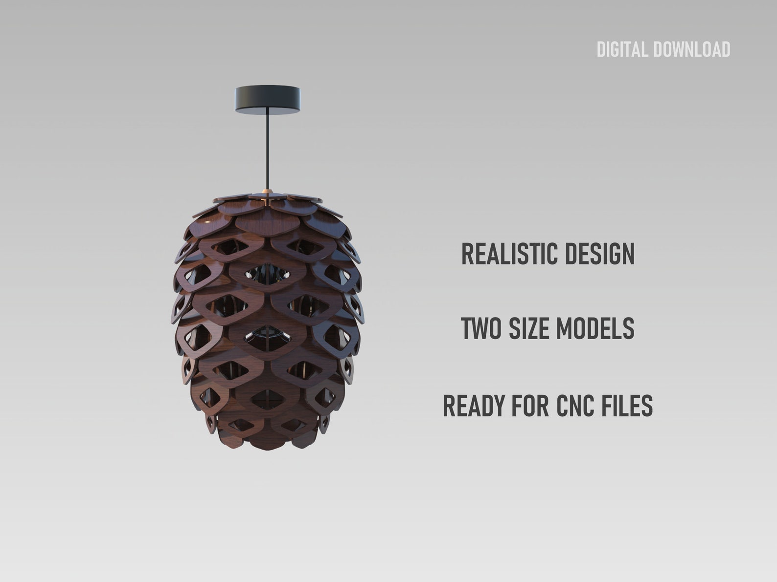 Ply Wood Lamp Cut Files (pine Cedar Cone), CNC DXF SVG - Etsy