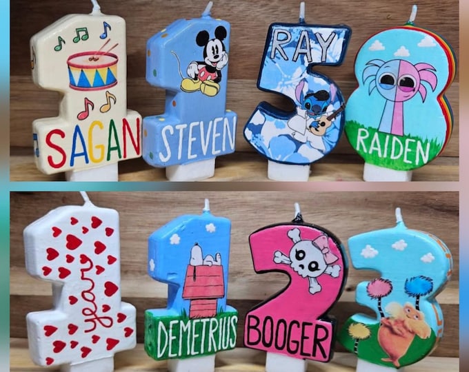 Custom Birthday Candle - Etsy