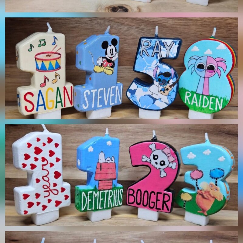 Number One Candle - Etsy