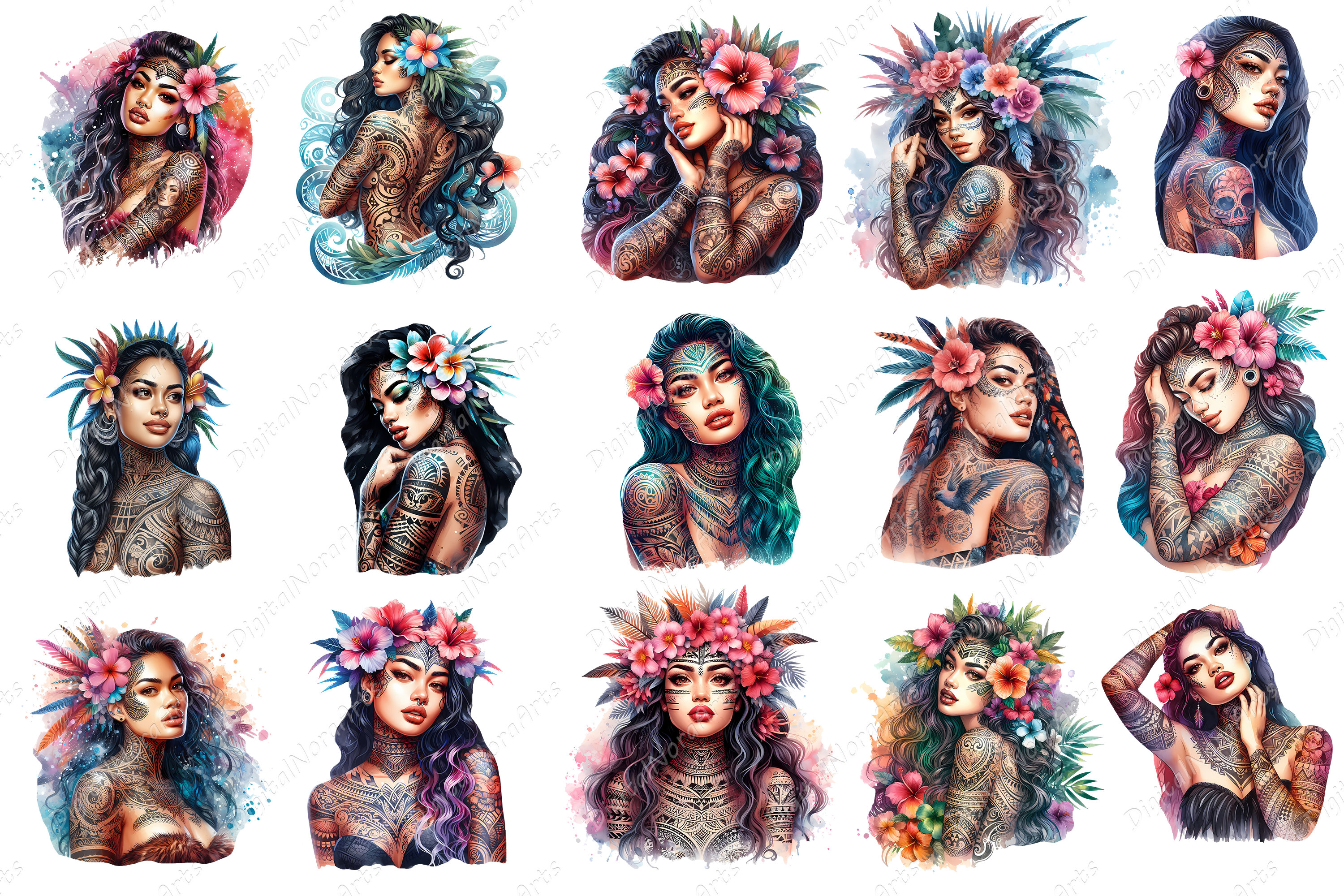 Samoan Girl,logo,clipart,png,t-shirt Design ,graffiti Style,vector ...