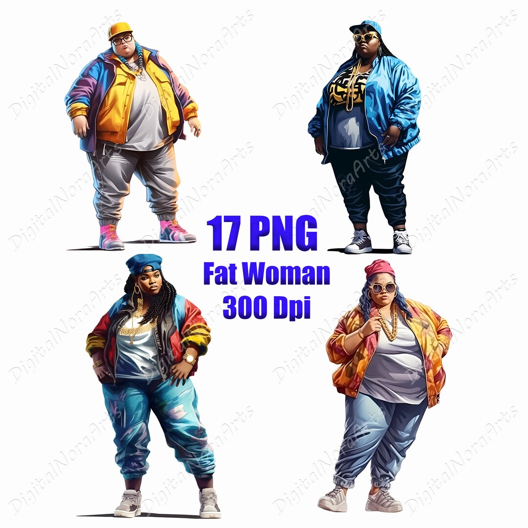 Fat Woman,logo,clipart,png,t-shirt Design ,graffiti Style,vector ...