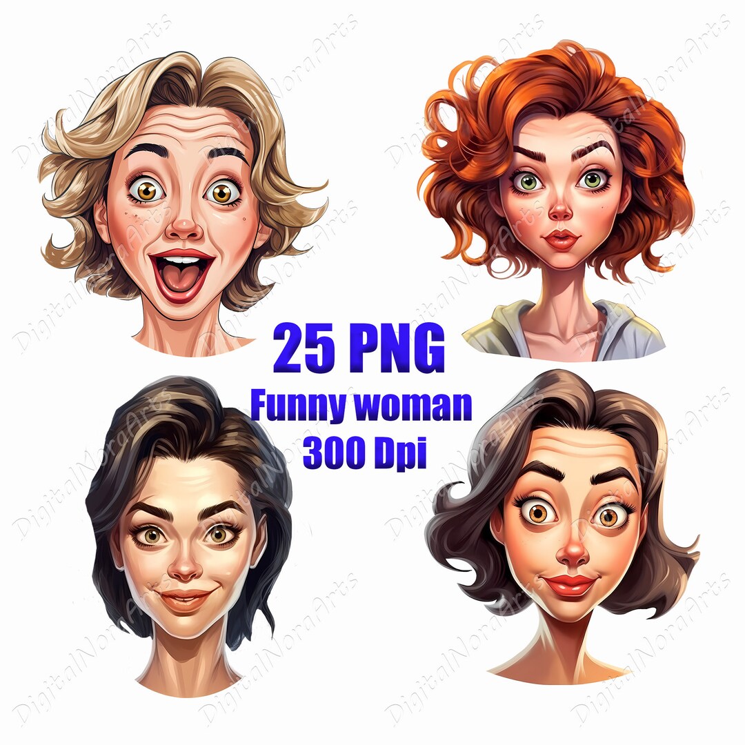 Funny Woman,logo,clipart,png,t-shirt Design ,graffiti Style,vector ...