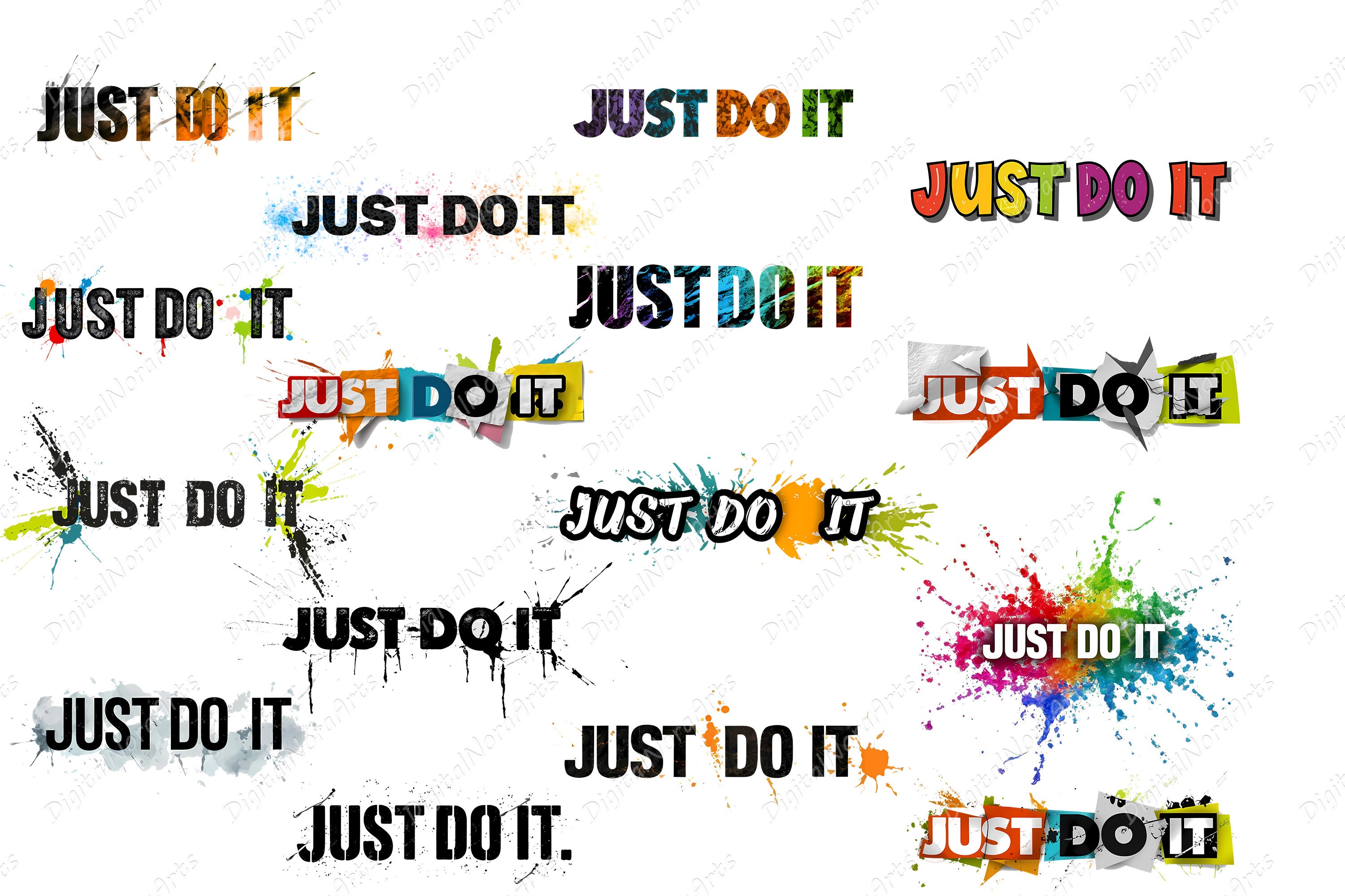 Just Do It,logo,clipart,png,t-shirt Design ,graffiti Style,vector ...