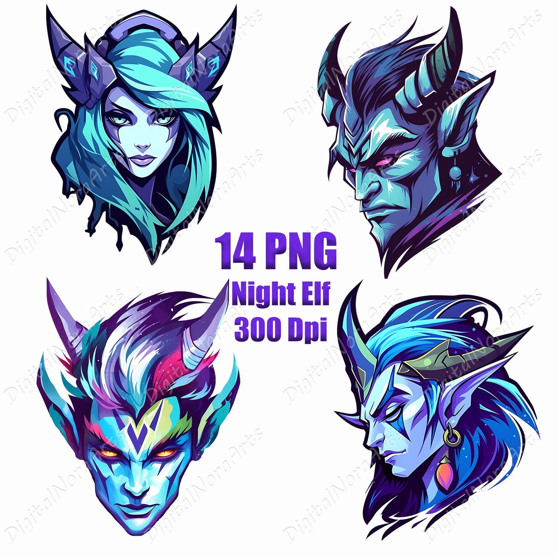 Night Elf,logo,clipart,png,t-shirt Design ,graffiti Style,vector ...