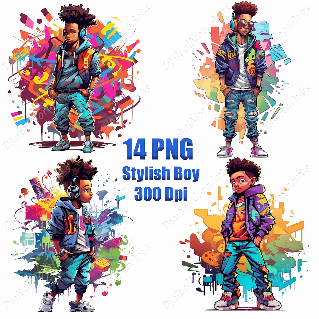 Stylish Boy,logo,clipart,png,t-shirt Design ,graffiti Style,vector ...