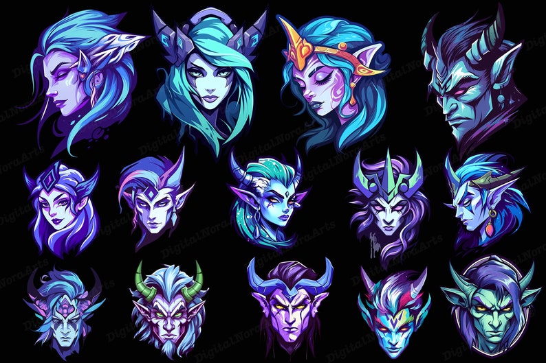 Night Elf,logo,clipart,png,t-shirt Design ,graffiti Style,vector ...