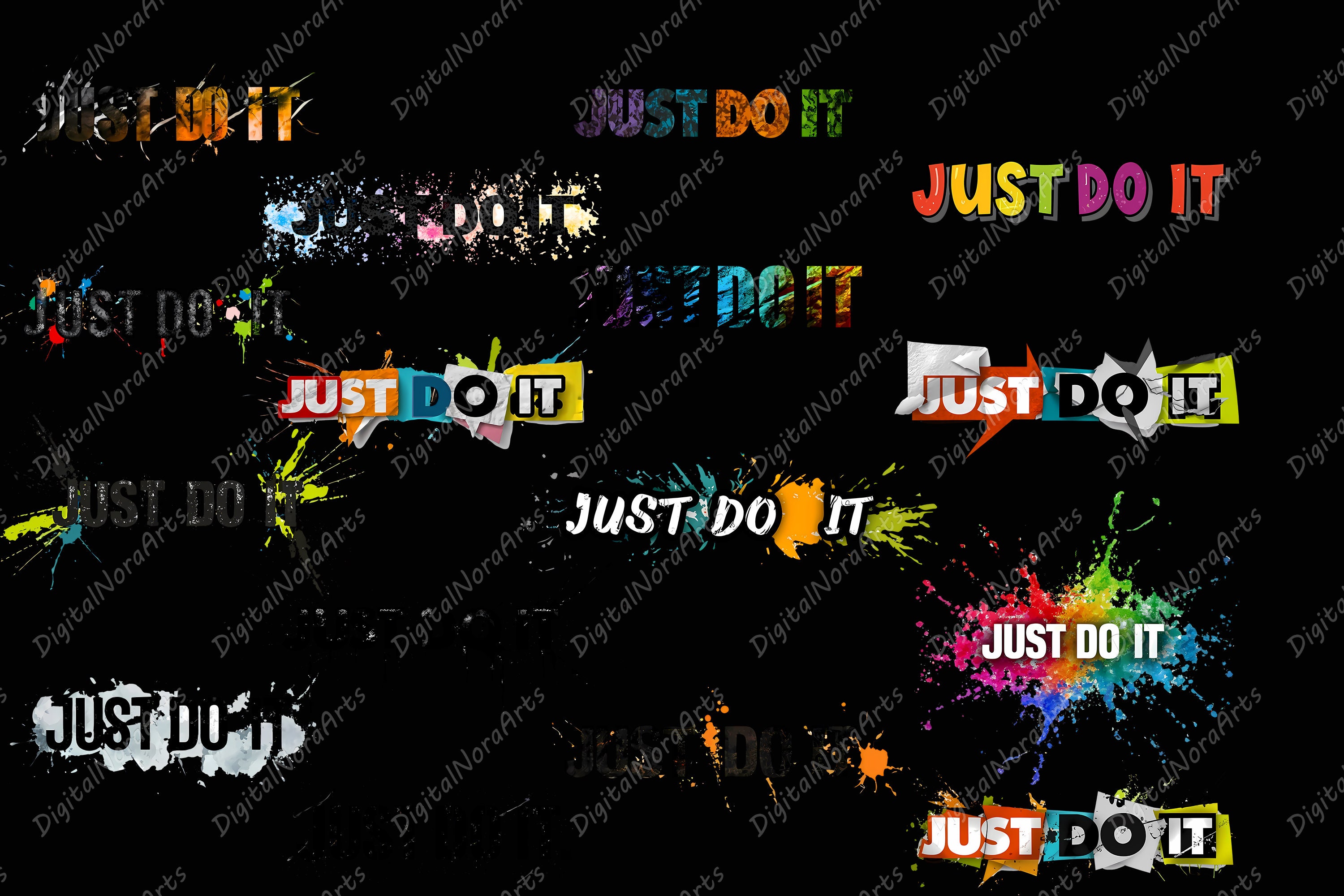 Just Do It,logo,clipart,png,t-shirt Design ,graffiti Style,vector ...