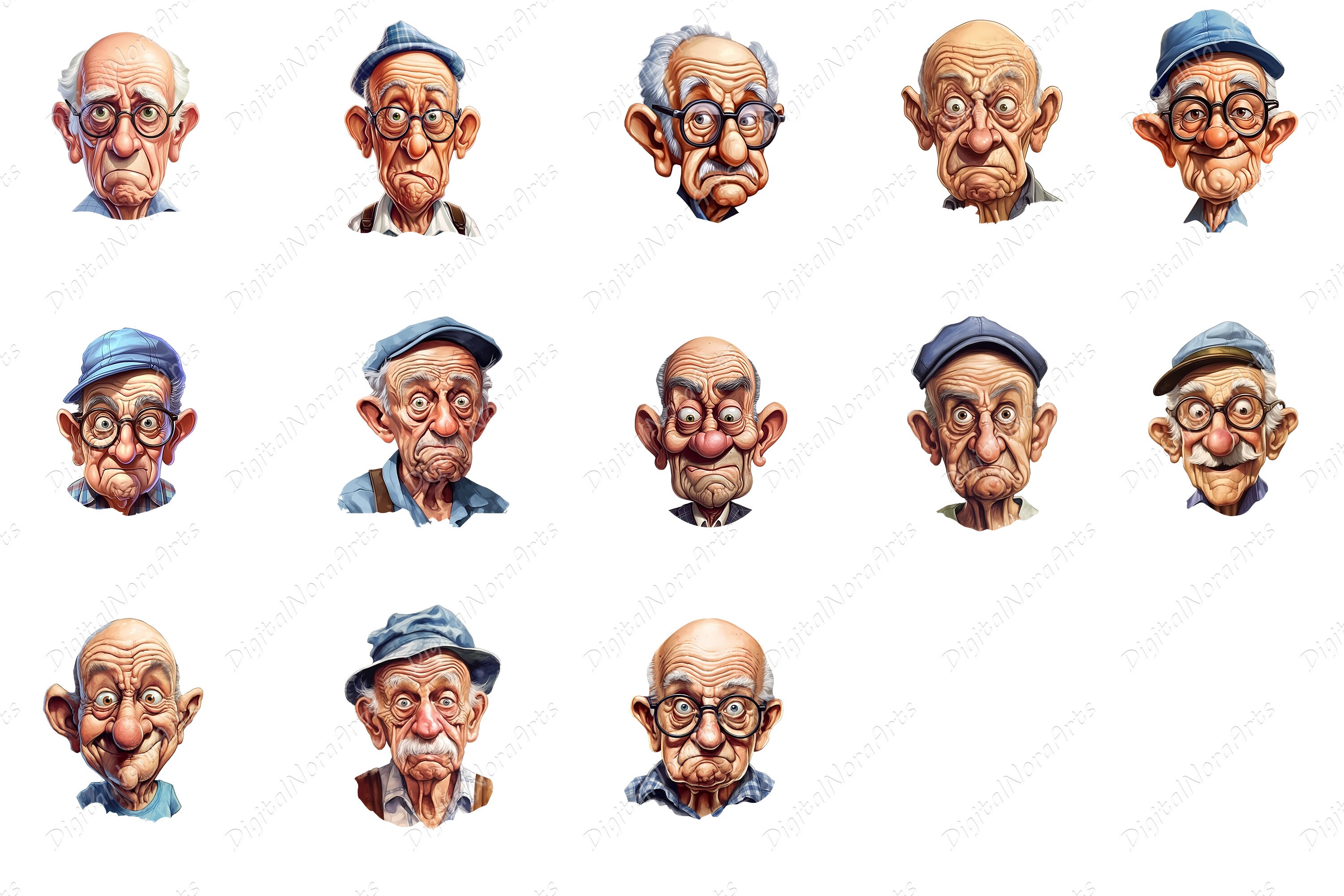 Funny Old Man,logo,clipart,png,t-shirt Design ,graffiti Style,vector ...