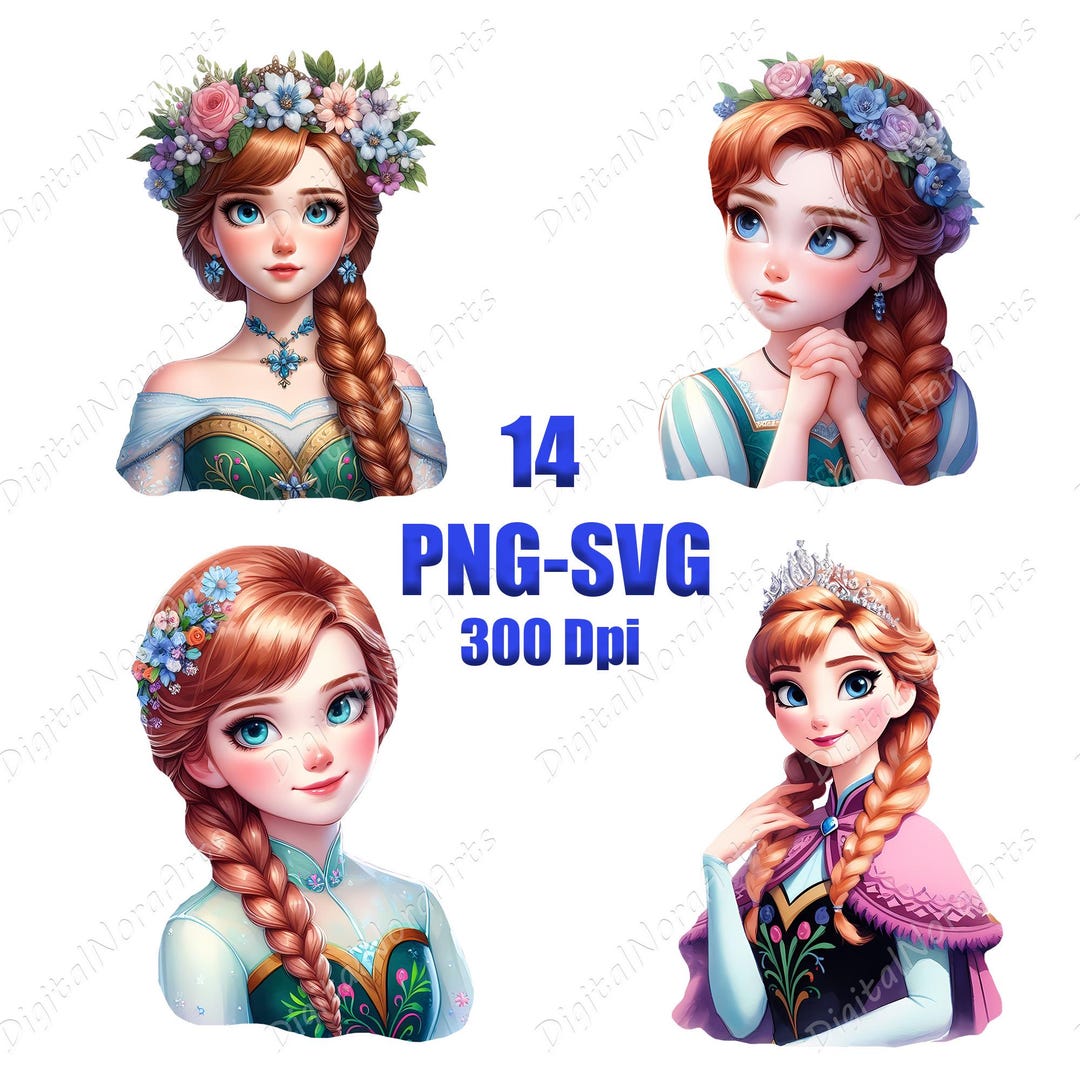 Anna Clipart Bundle, Graffiti Style, Vector Illustration (PNG SVG) - Etsy