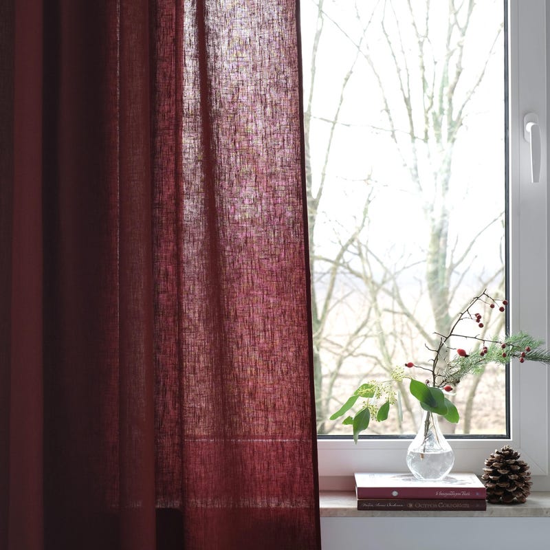 Red Curtains - Etsy Australia