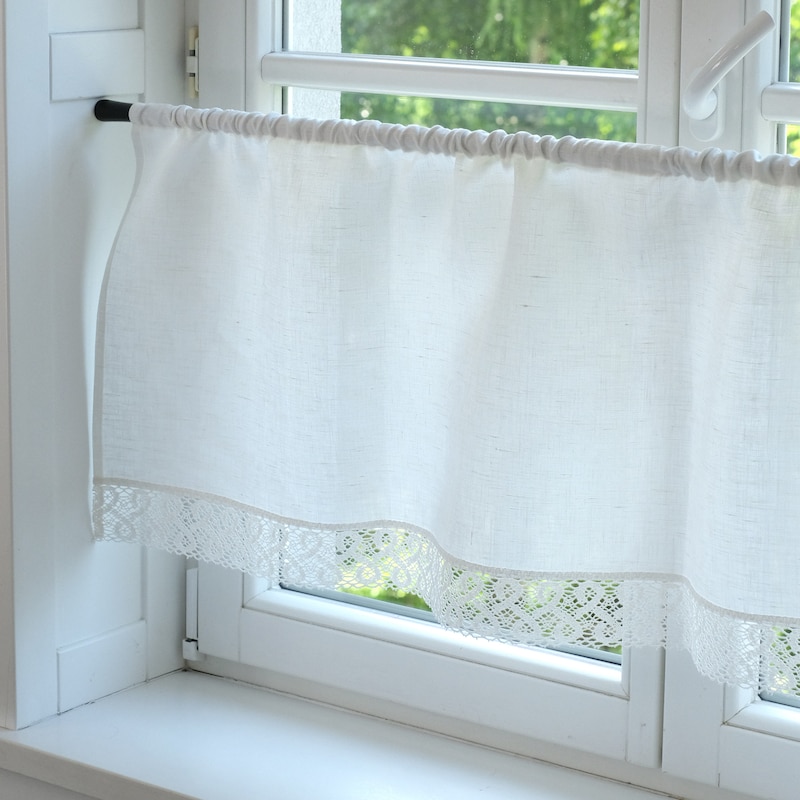 Linen Cafe Curtains - Etsy