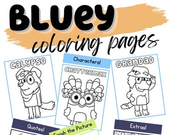 Bluey Quotes Coloring Pages - Etsy Canada