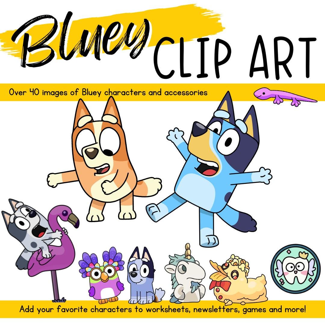 Bluey Clip Art - Etsy Australia