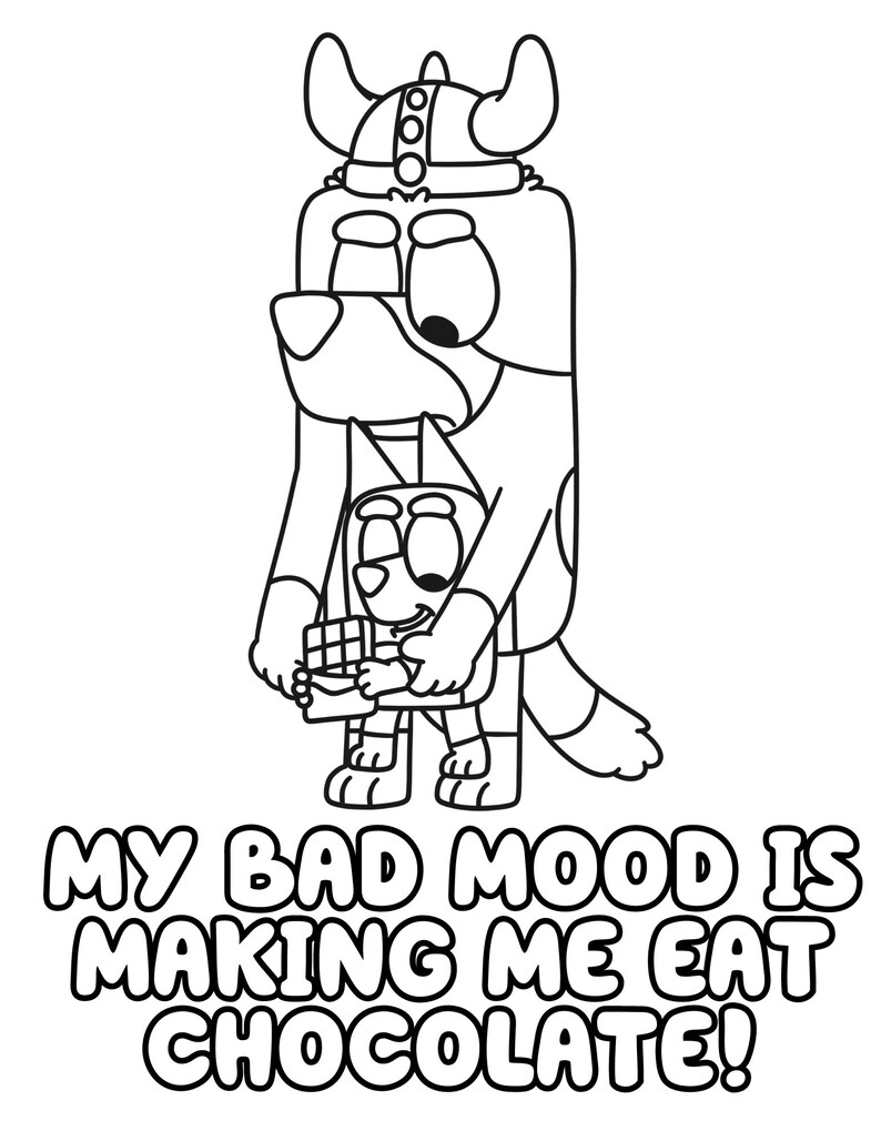 Bluey Quotes Coloring Pages - Etsy Canada