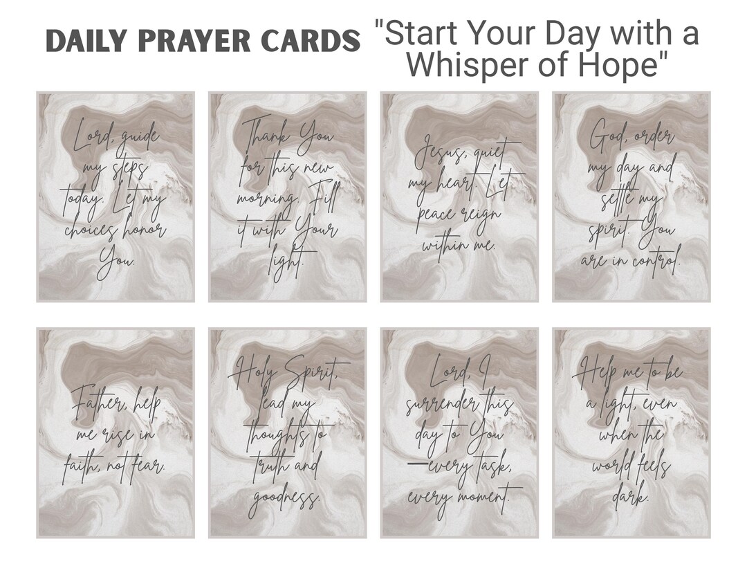 50 Printable Prayer Cards | Christian Scripture Cards | Faith-based ...
