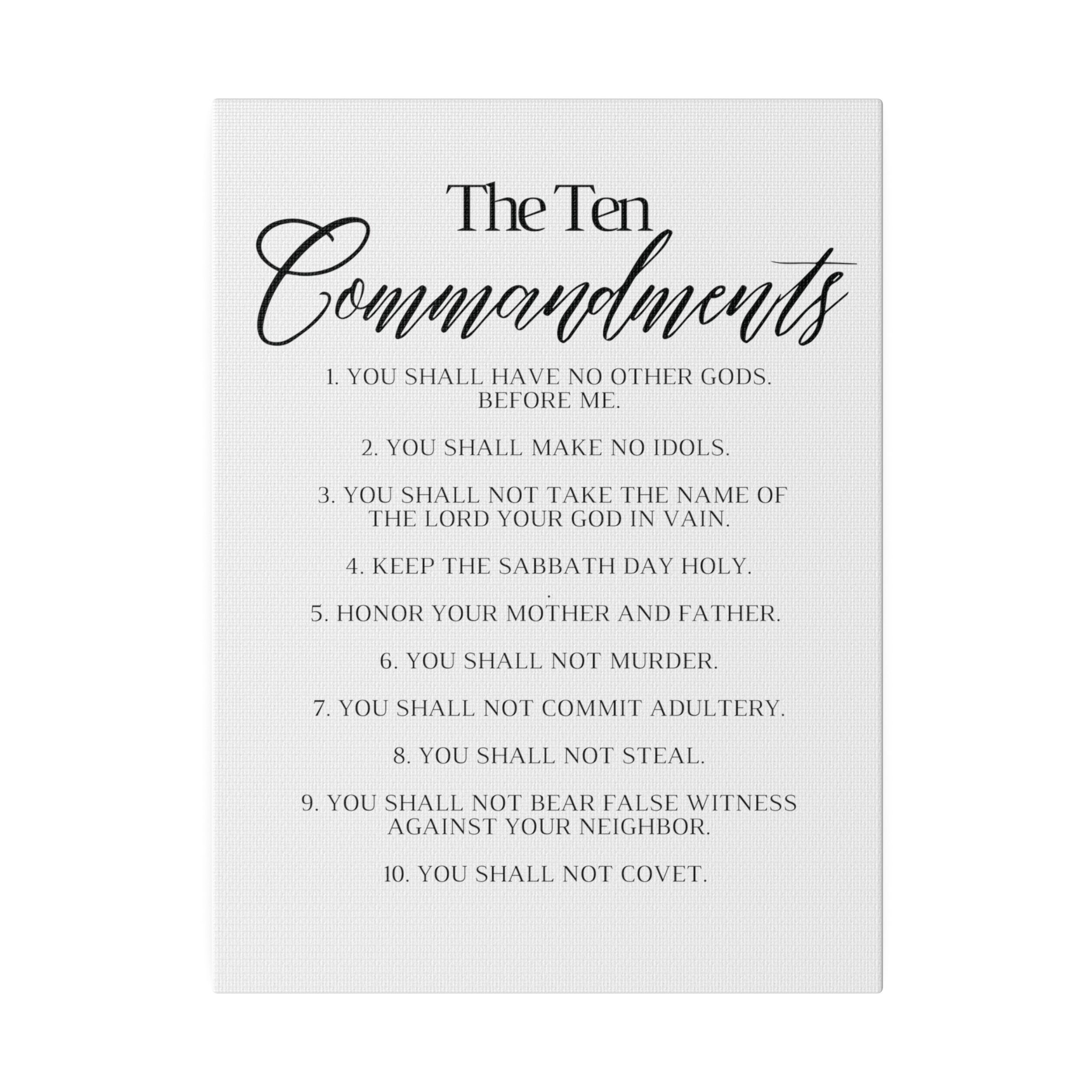 The Ten Commandments Positive Affirmation Artwork Uplifting - Etsy