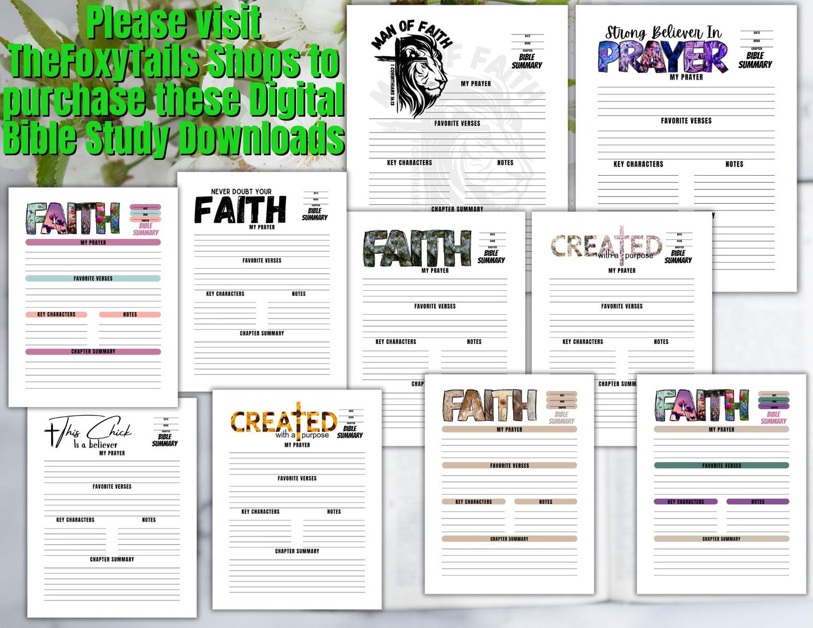 Printable Bible Study Bundle, Verse Mapping Printable Bible Study Guide ...