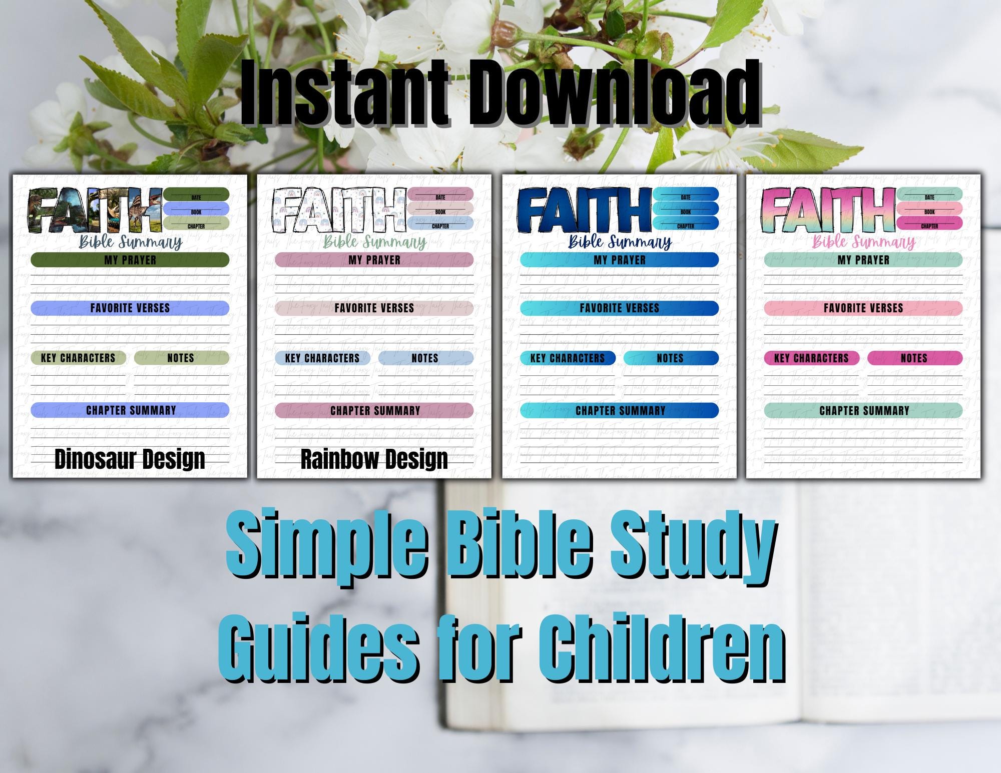 Bible Study Guides for Children, Bible Study Digital Download, Bible ...