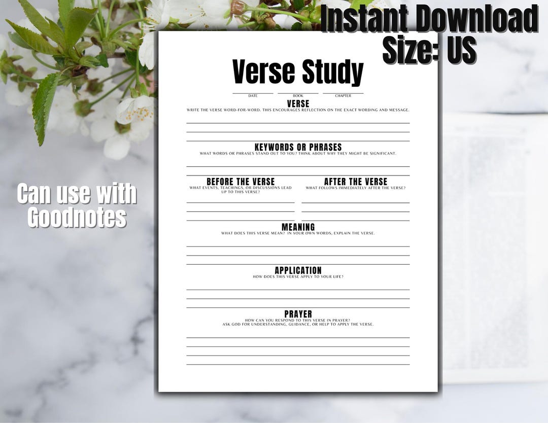 Printable Bible Study Bundle, Verse Mapping Printable Bible Study Guide ...