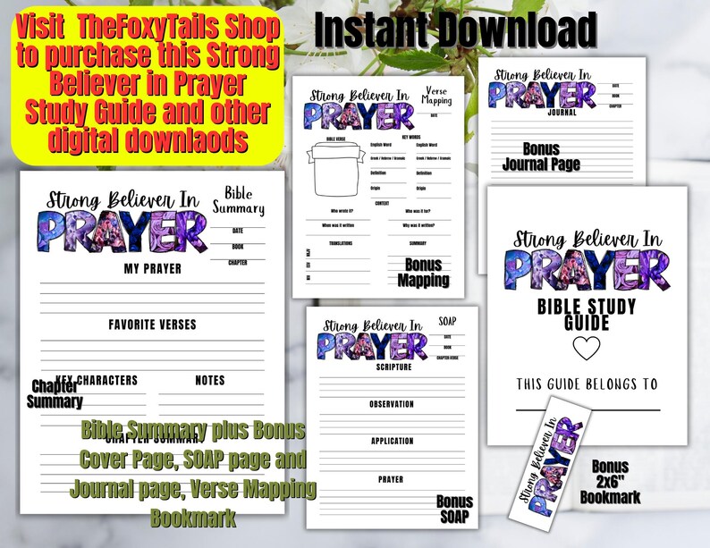 Printable Bible Study Bundle, Verse Mapping Printable Bible Study Guide ...