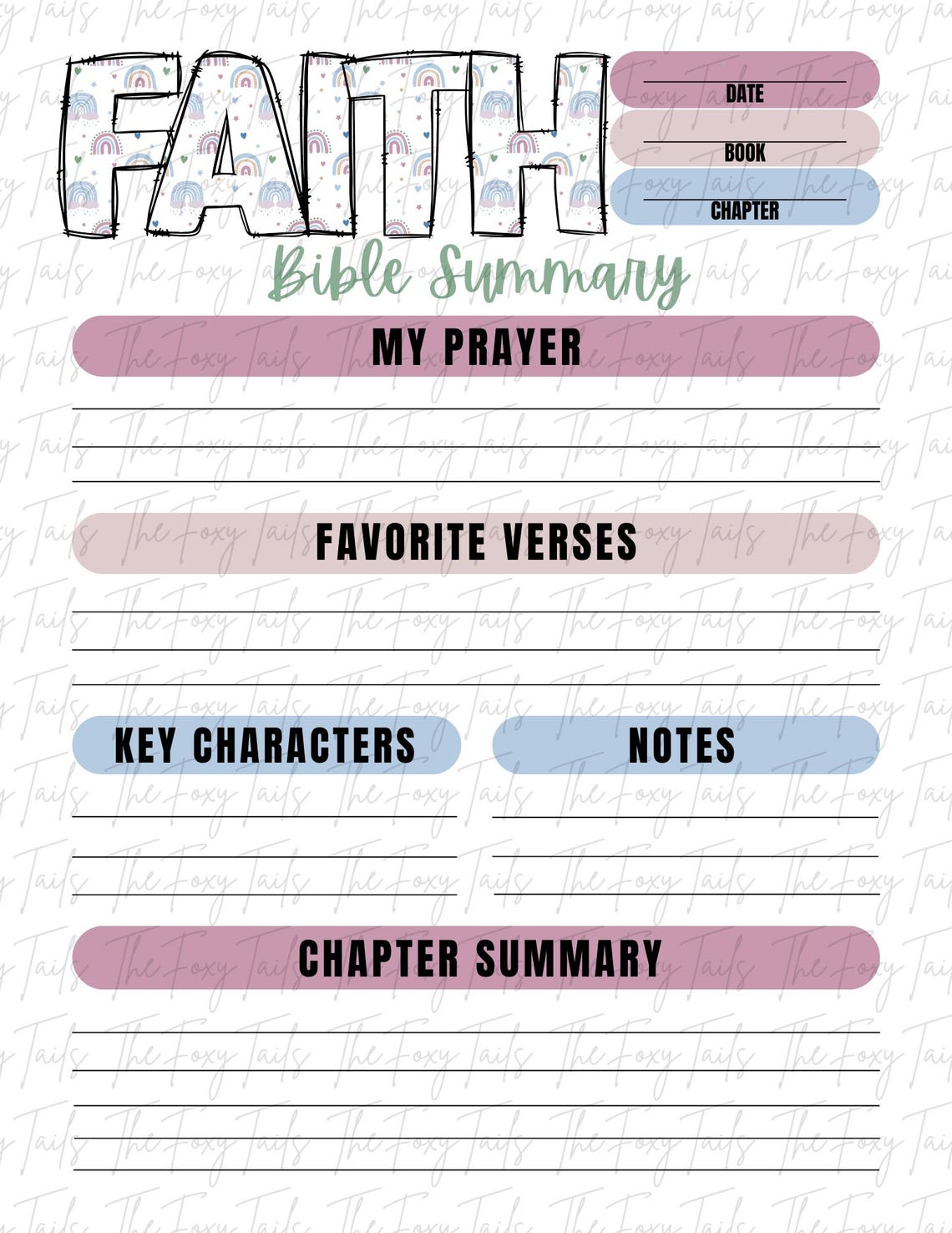 Bible Study Guides for Children, Bible Study Digital Download, Bible ...